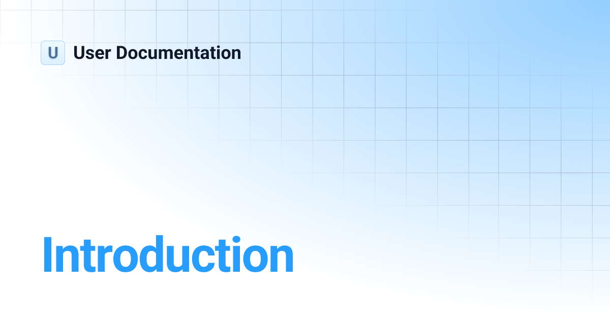 Introduction | User Documentation